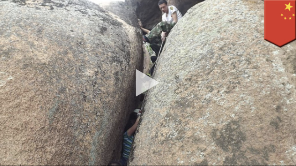 Real life 127 hours? Chinese woman gets stuck between giant rocks ...