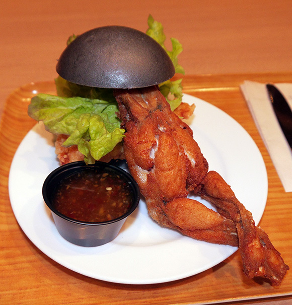 How do deep-fried frog burgers taste? We find out at Yokohama cafe ...