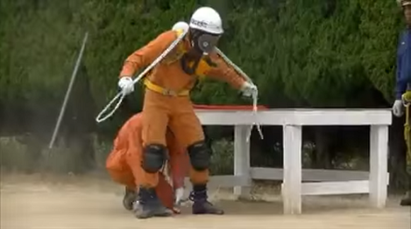 Japanese firefighters show off the awesome ninja skills we never ...