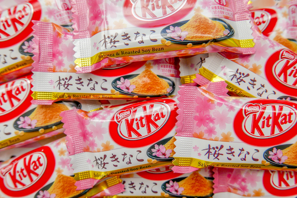 Japanese Kit Kats get a cherry blossom boost with Sakura and Roasted ...